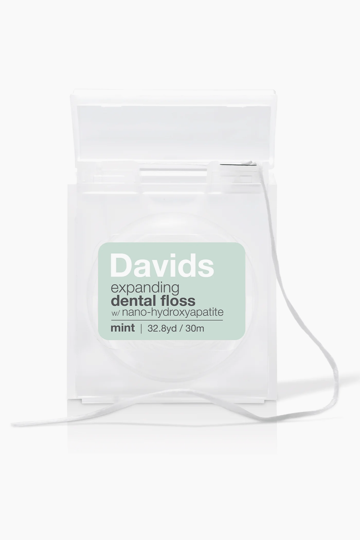 Davids Expanding Dental Floss refillable dispenser mint 30m – Soleil Blue